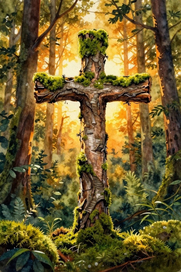 21 Stunning Sunset Cross Paintings For A Warm Worship Aesthetic ...