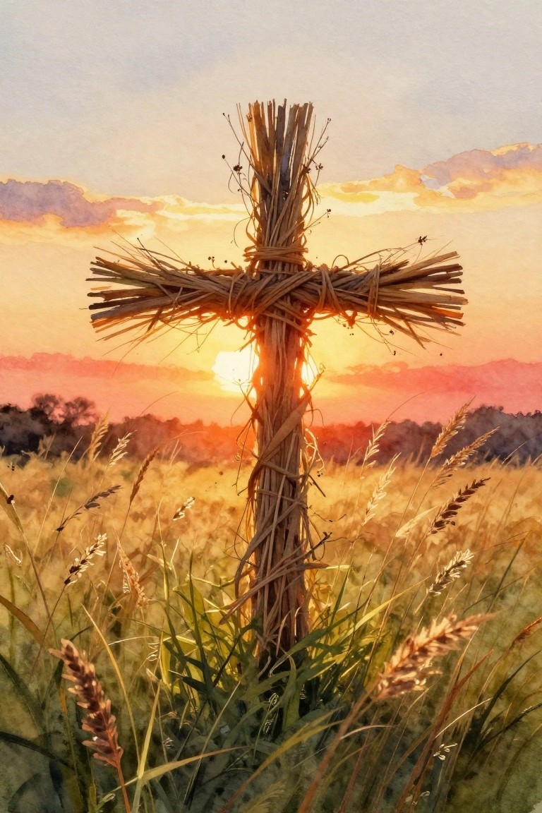 21 Stunning Sunset Cross Paintings For A Warm Worship Aesthetic ...